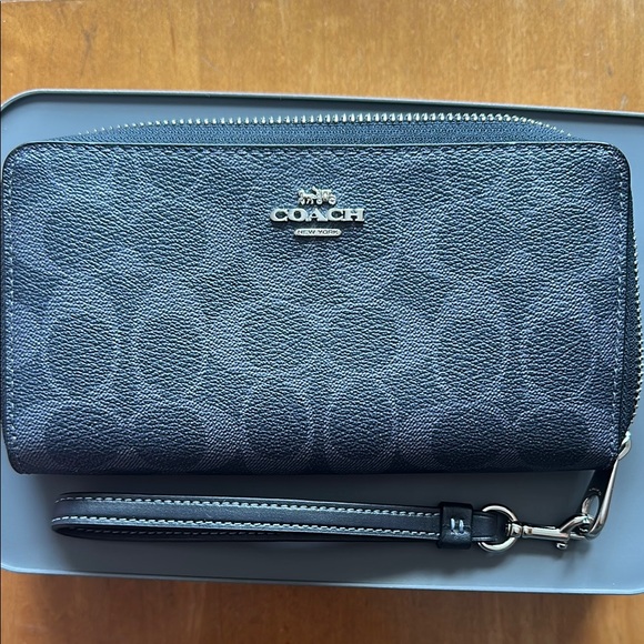 Coach | Bags | Coach Midnight Blue Wristlet | Poshmark